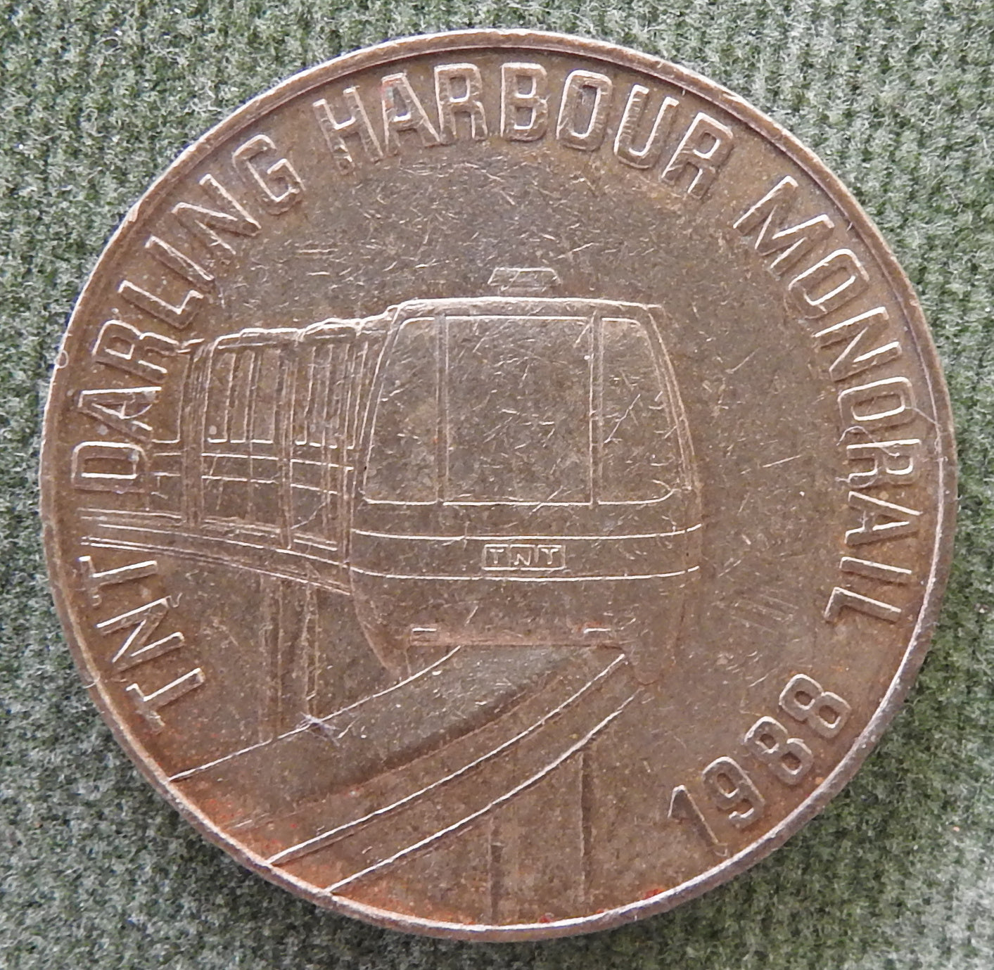 TNT Darling Harbour Monorail Token 1988 - Wombat – Gumnut Antiques