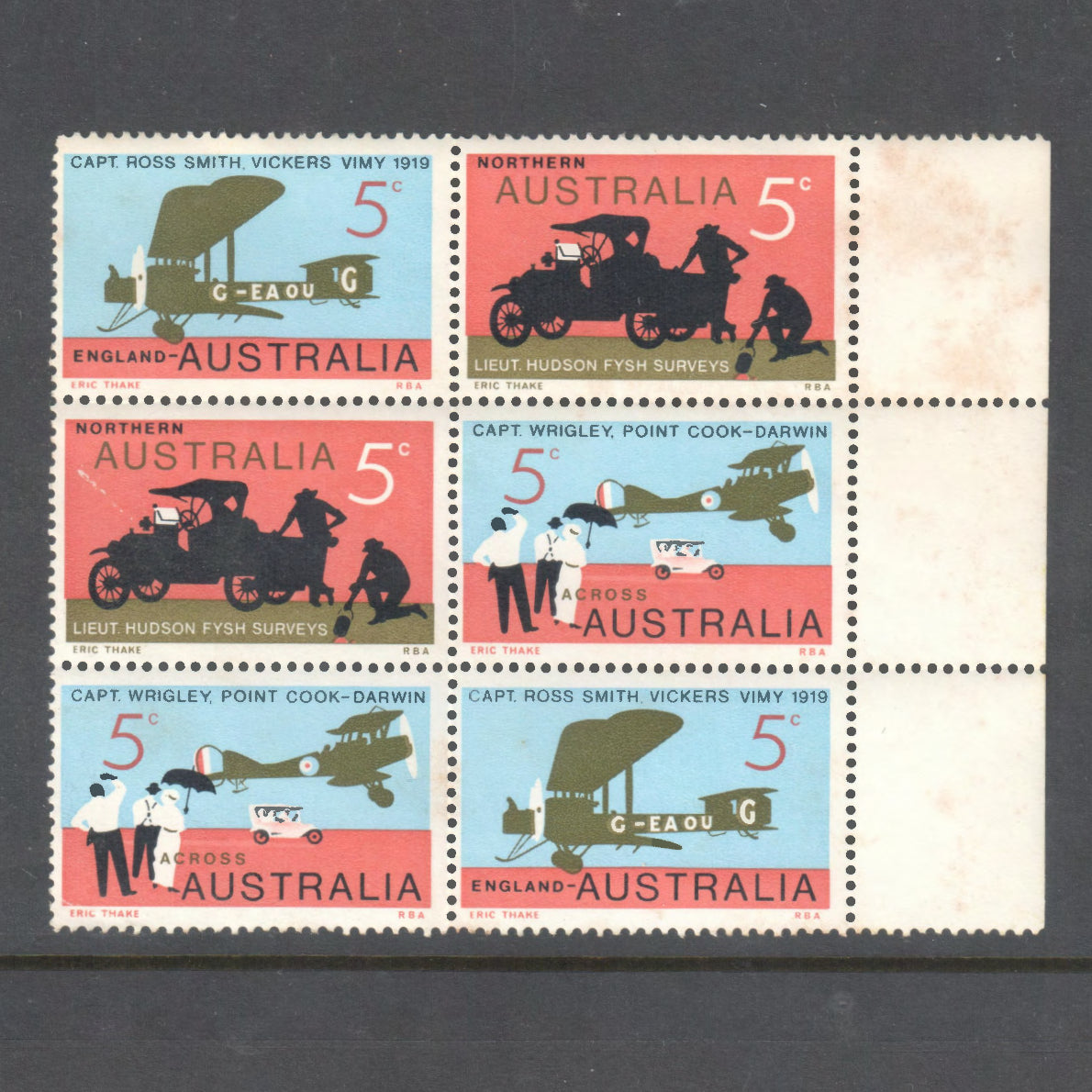 Australian 1969 5c 150th Anniversary of the First Flight from England ...