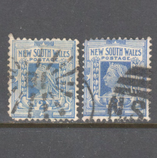 New South Wales 1897-03 Two Pence Blue Queen Victoria Stamps - Cancell ...
