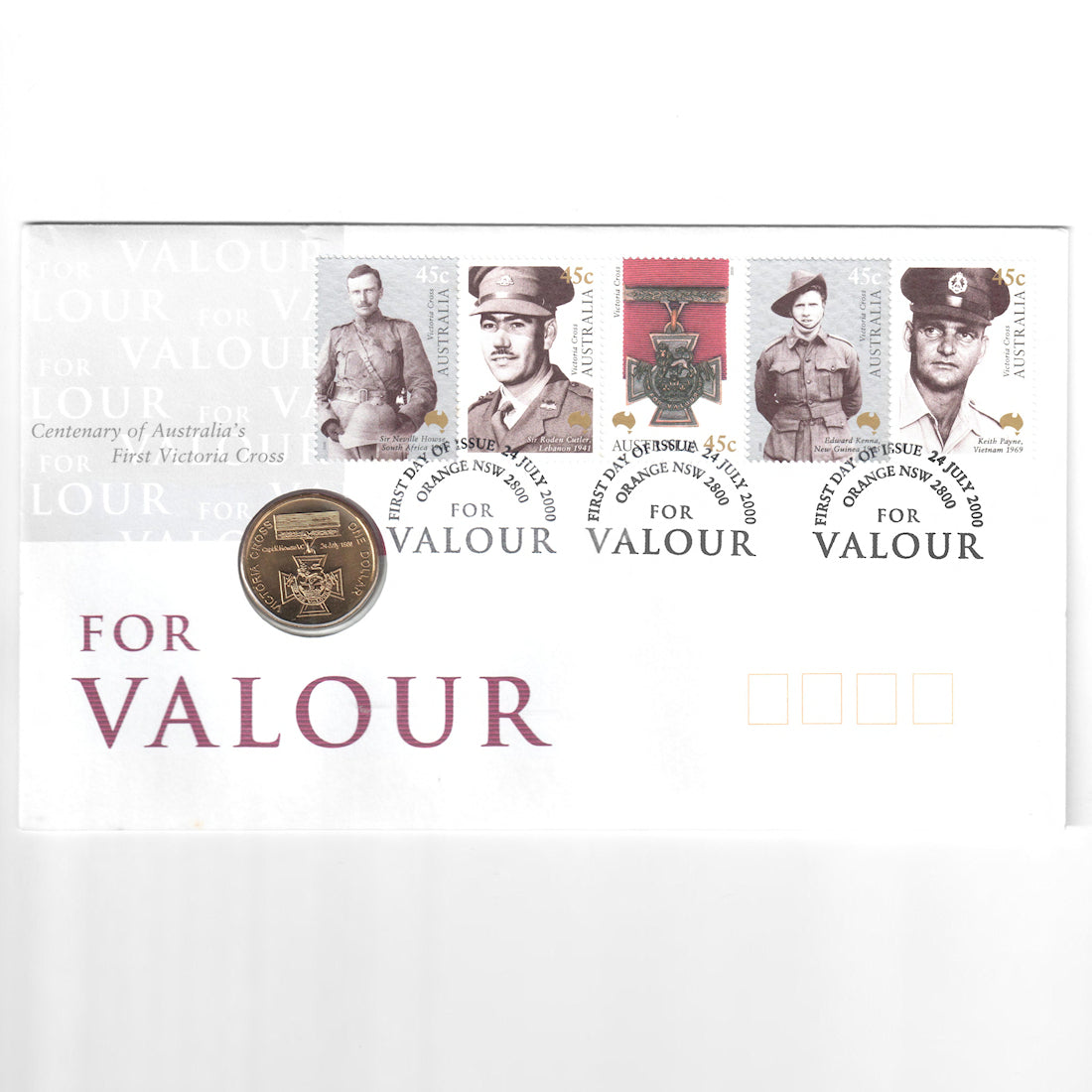 Australia 2000 PNC For Valour - FDI 24 July 2000 – Gumnut Antiques