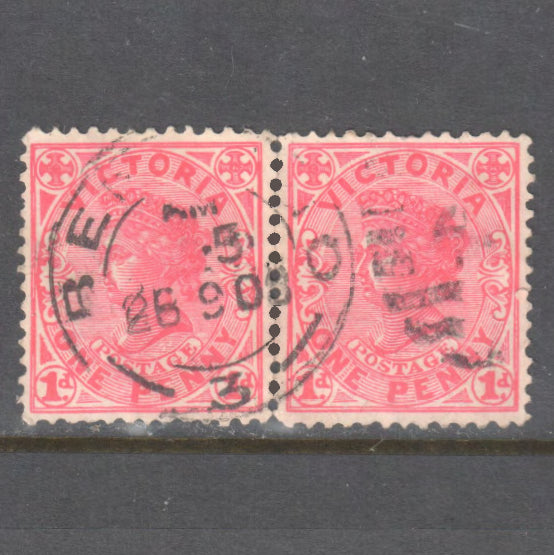 Victoria 1901-02 One Penny Red Queen Victoria Horizontal Stamp Pair ...