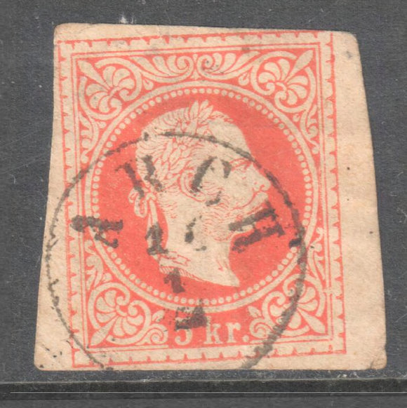 Austria 1867 5Kr Red Emperor Franz Josef Newspaper Stamp - Used ...