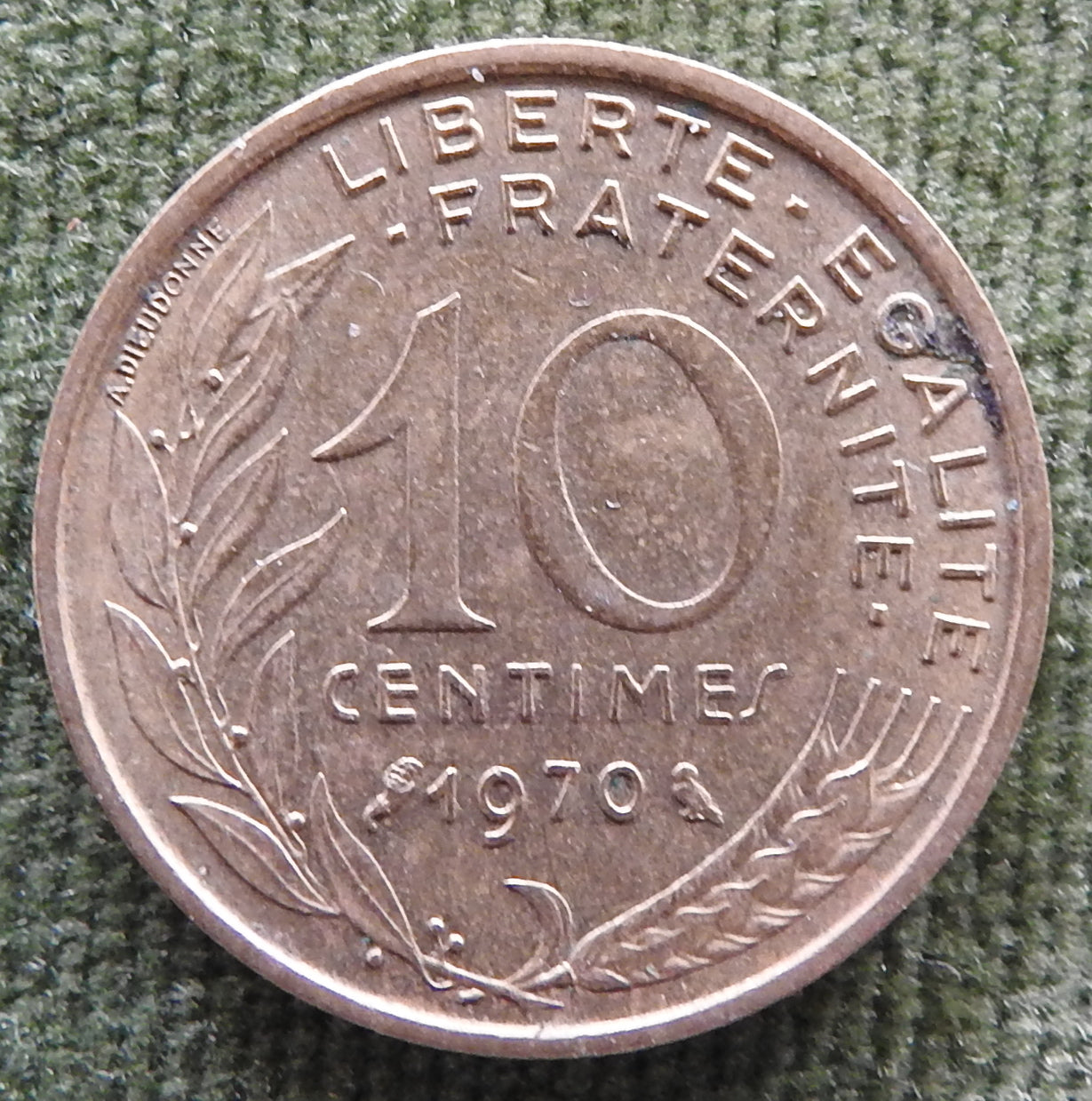 French 1970 10 Centimes Coin - Circulated – Gumnut Antiques