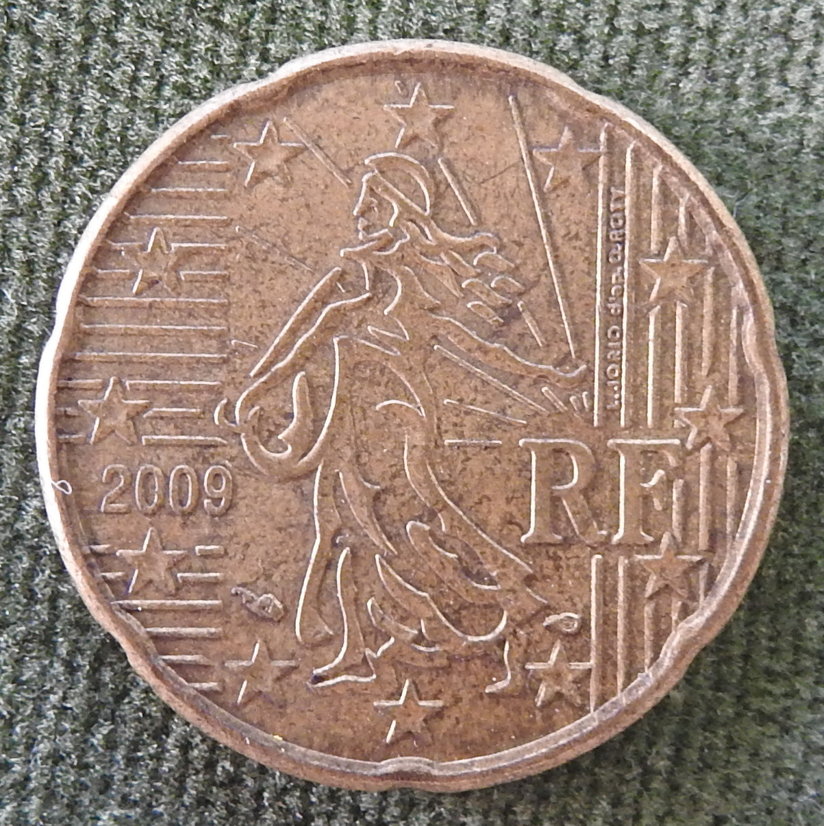 French 2009 20 Euro Cent Coin – Gumnut Antiques