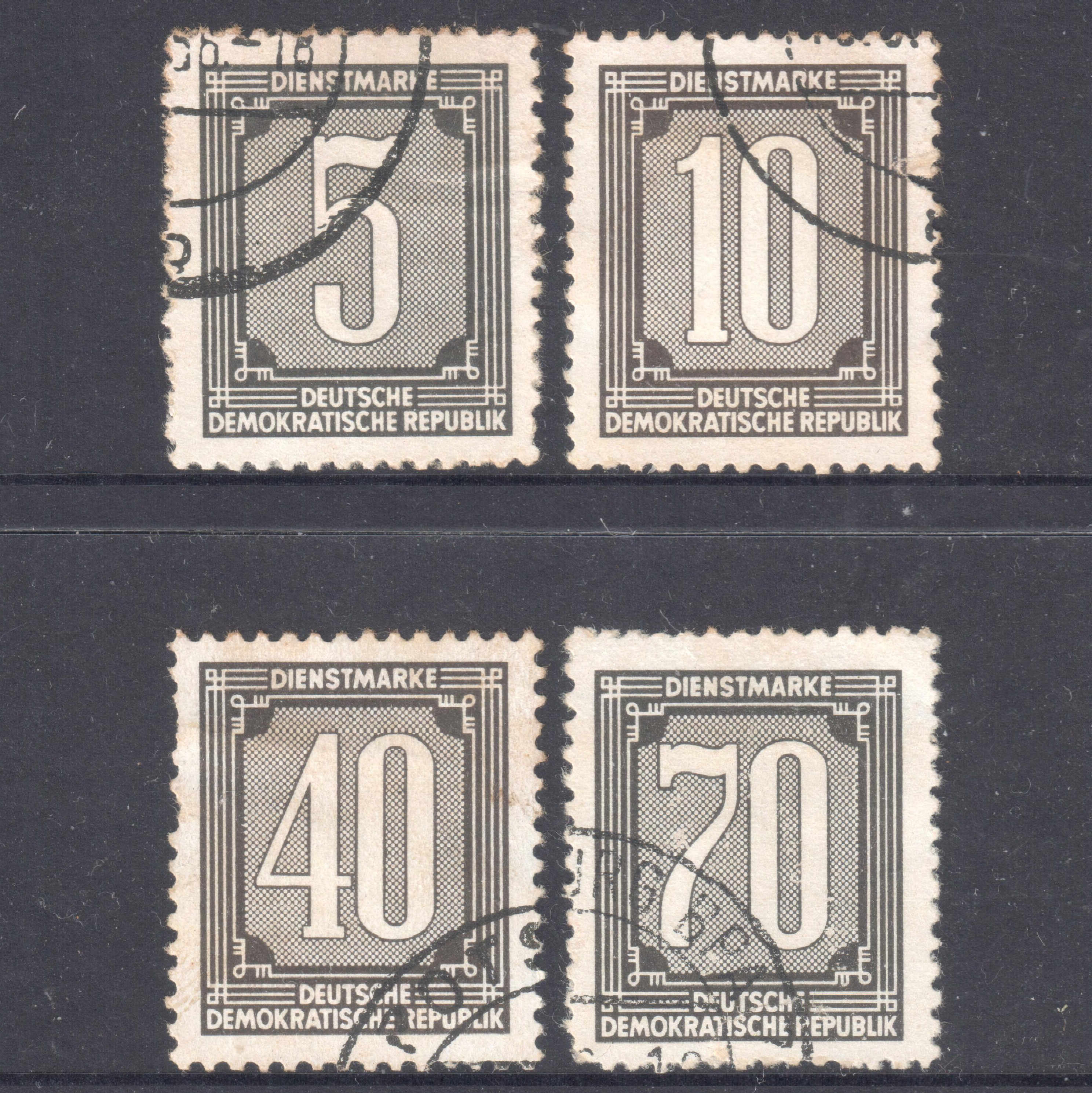 German DDR 1956 Digits Official Stamps for Administration Post A Stamp ...
