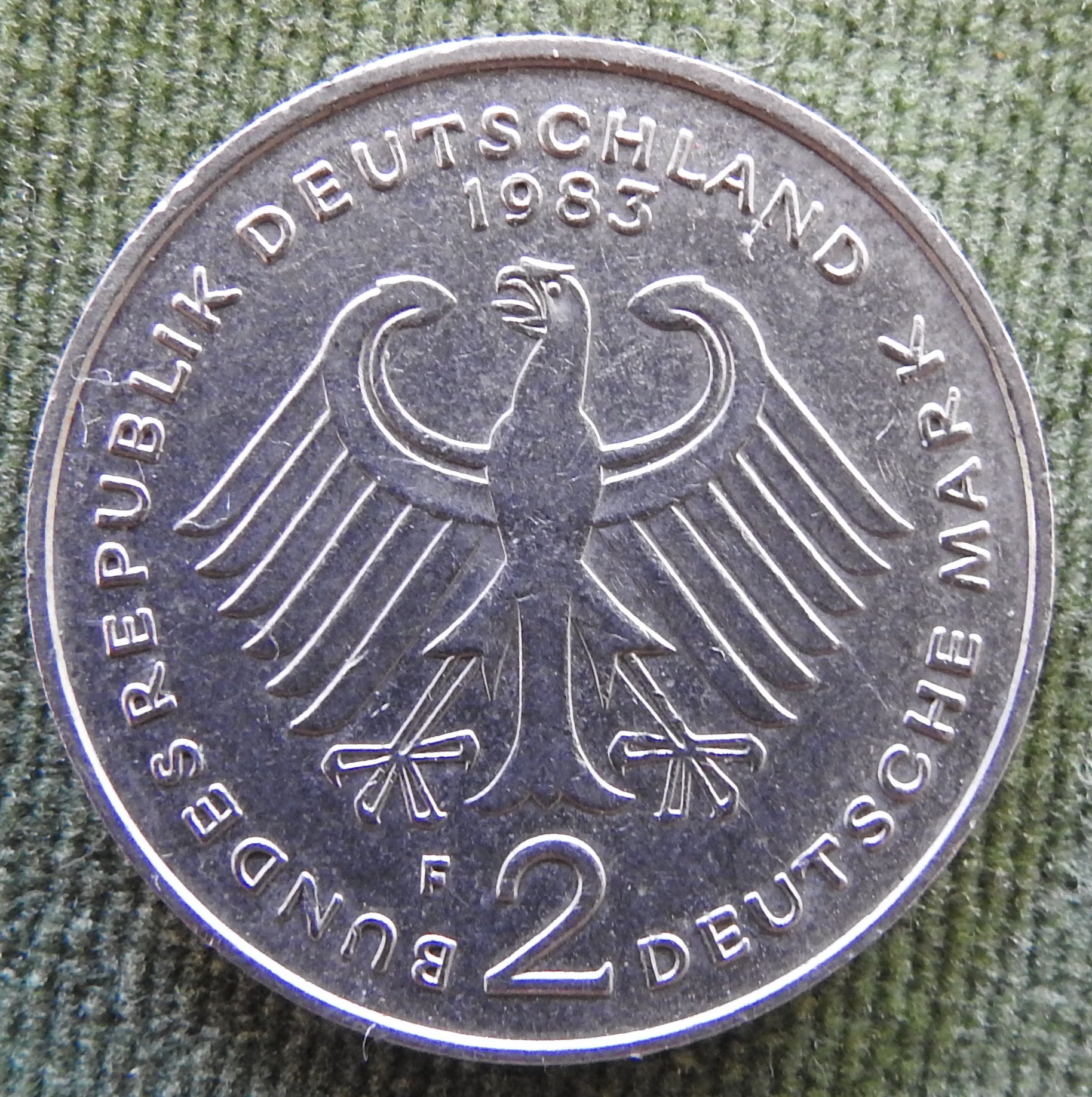 Germany 1983 F 2 Deutsche Mark Kurt Schumacher Coin - Circulated ...