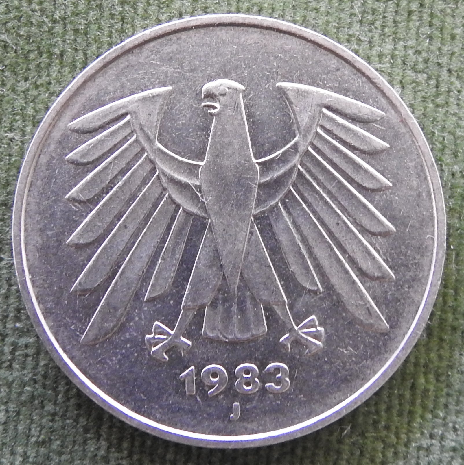 Germany 1983 J 5 Deutsche Mark Coin - Circulated – Gumnut Antiques