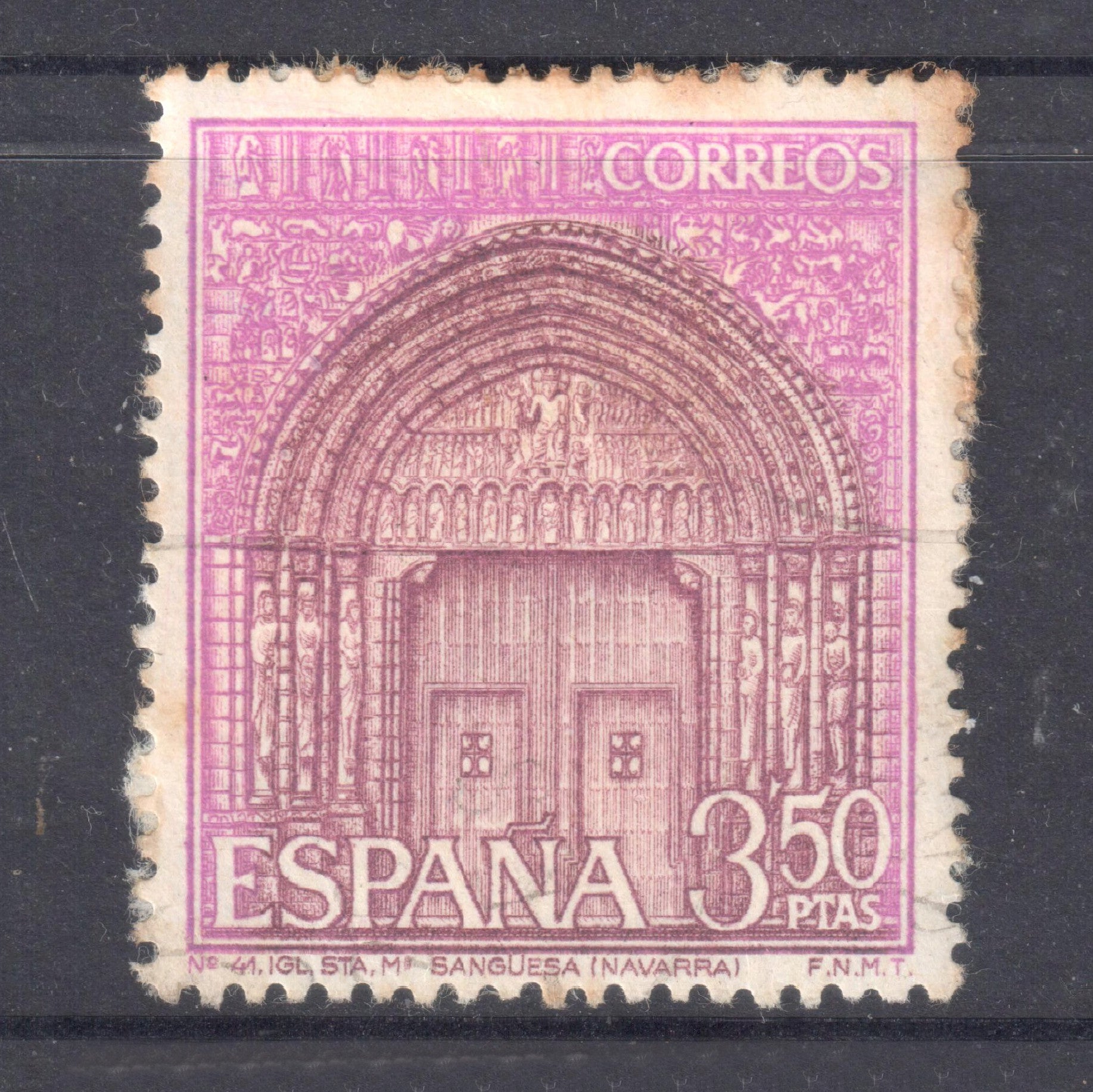 Spain 1968 3.50 Pitas Multicoloured Sightseeing Stamp - Perf: 13.25 ...