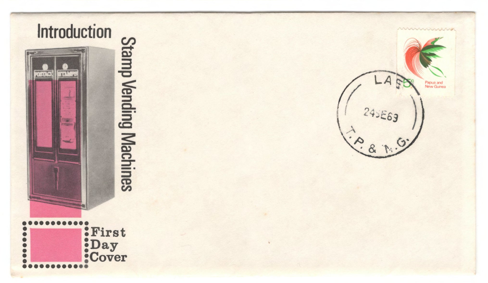 New Guinea PNG 1969 Introduction Stamp Vending Machines First Day Cove ...