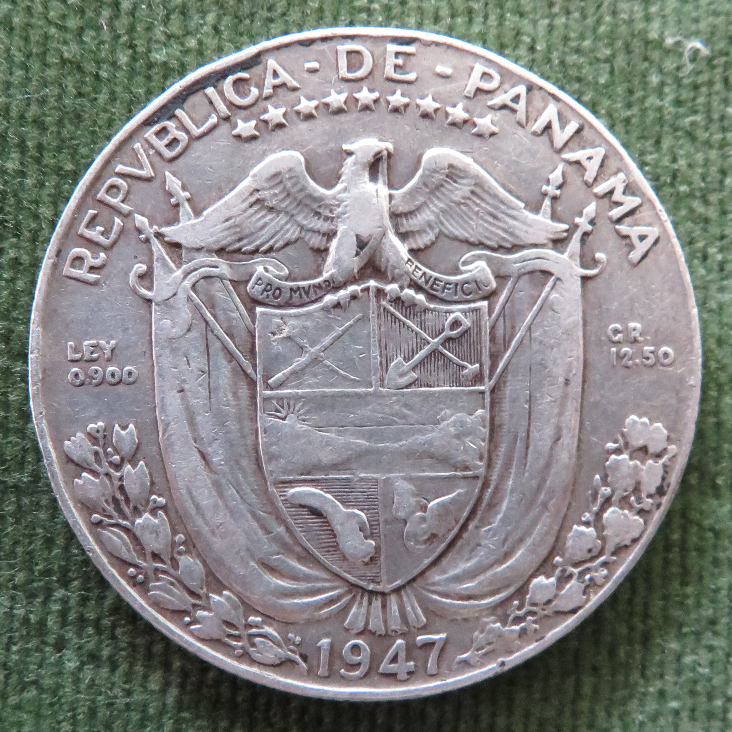 Panama 1947 1/2 Balboa Silver Coin - VF – Gumnut Antiques