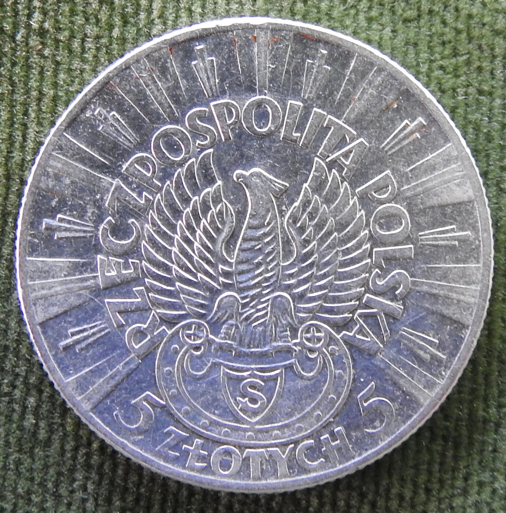 Poland 1934 5 Zlotys Bust of Jozef Pilsudski Silver Coin - Grades as V – Gumnut Antiques