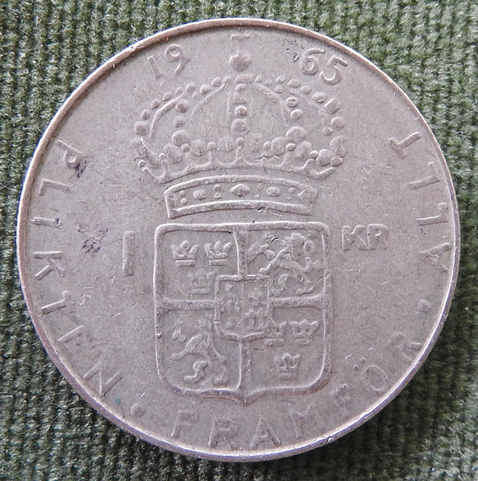 Sweden 1965 1 Kroner King Gustaf VI Adolf Coin – Gumnut Antiques