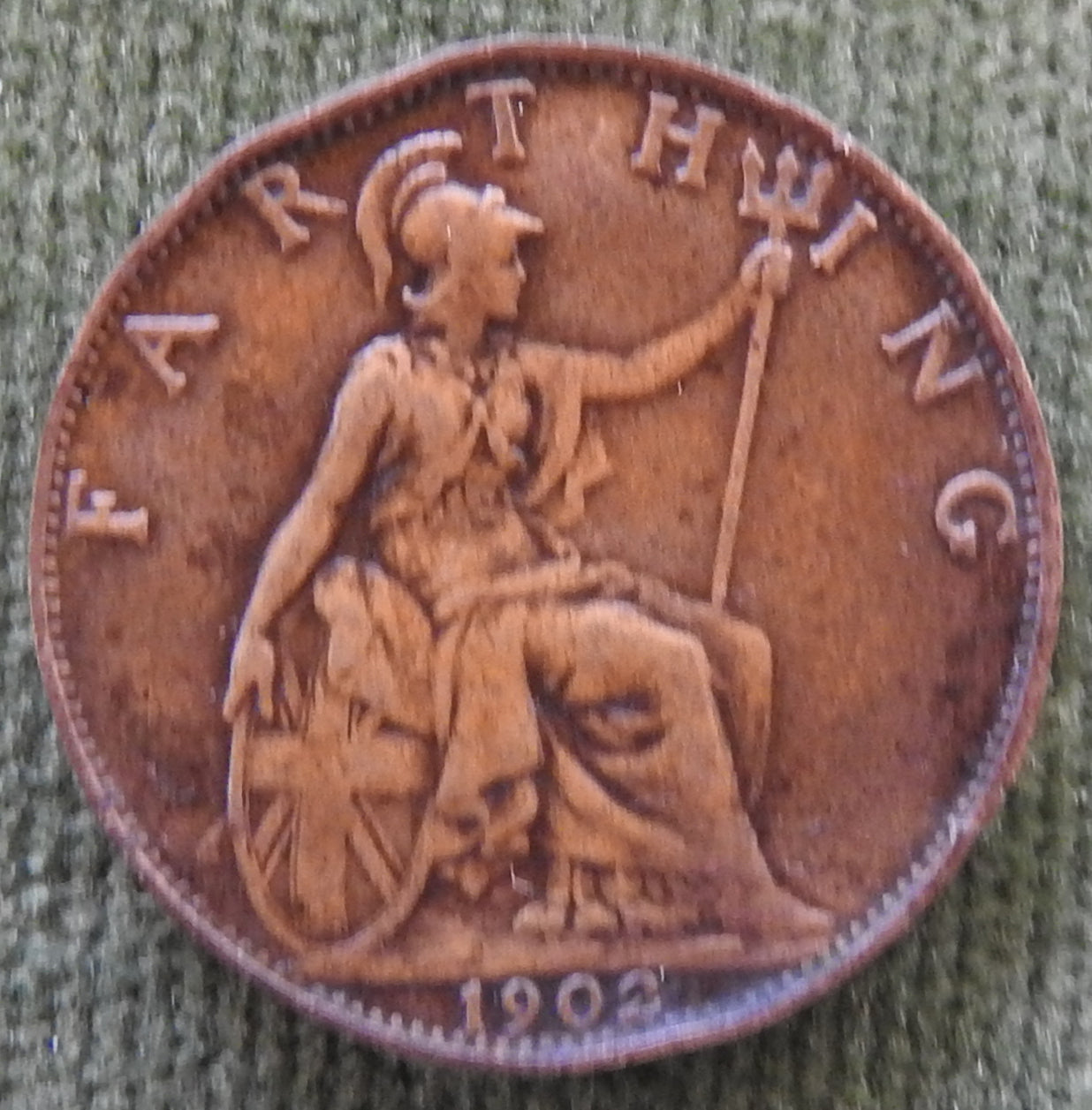 GB British UK English 1902 Farthing King Edward VII Coin – Gumnut Antiques