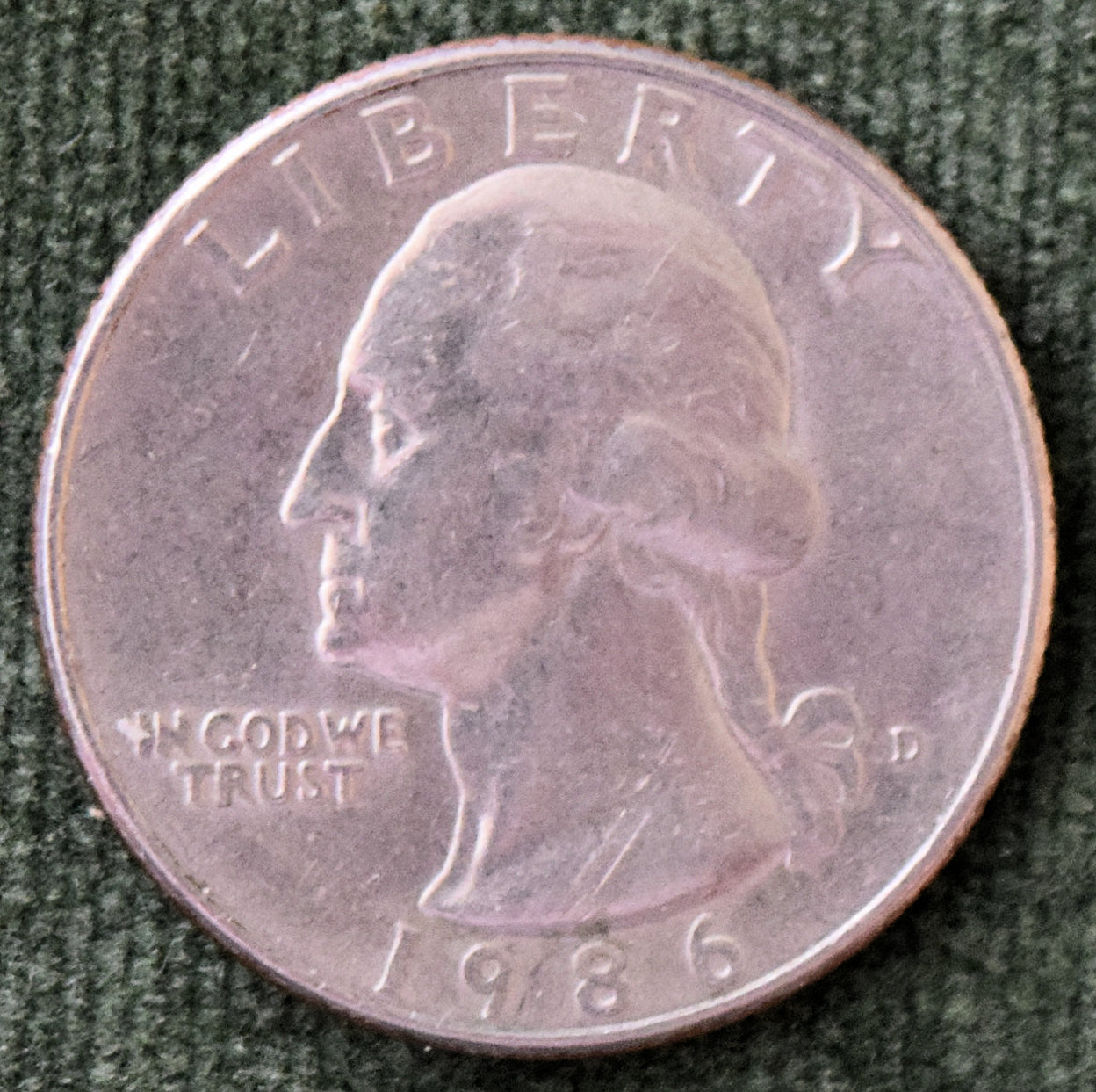 USA American 1986 D Quarter Washington Coin - Circulated – Gumnut Antiques