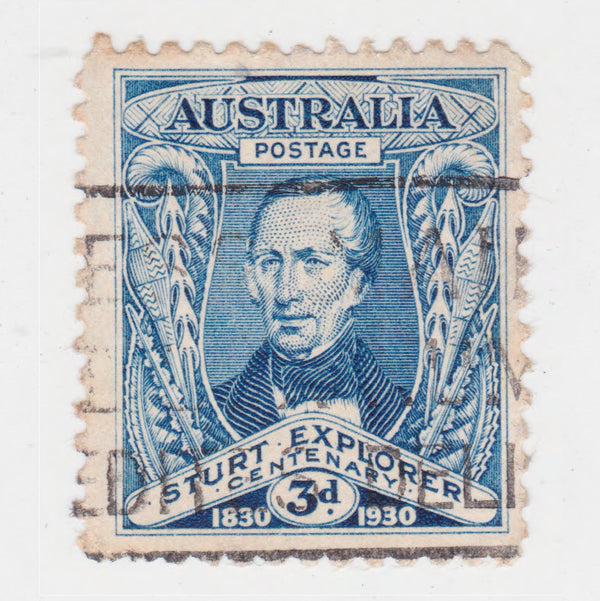 Australian 1930 3 Penny Blue Stuart Explorer Stamp – Gumnut Antiques