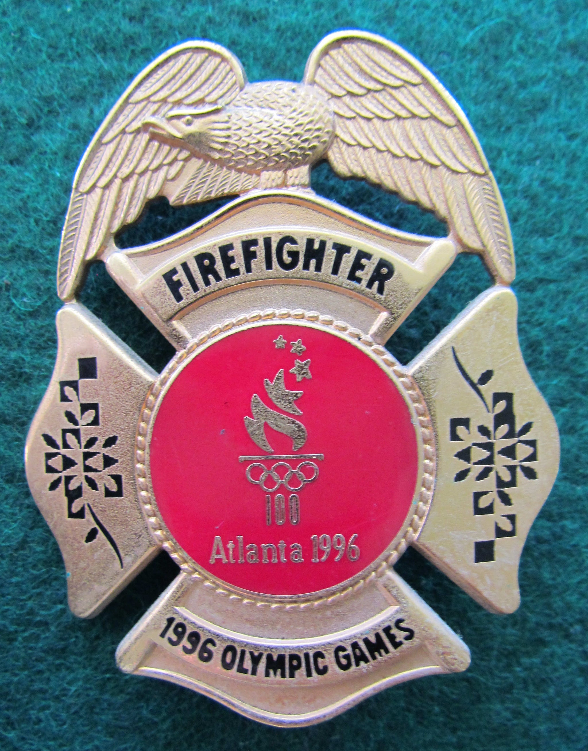 Atlanta Olympics 1996 Firefighters Badge – Gumnut Antiques