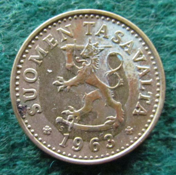 Suomen Tasavalta Finland 1963 10 Pennia Coin - Circulated – Gumnut Antiques