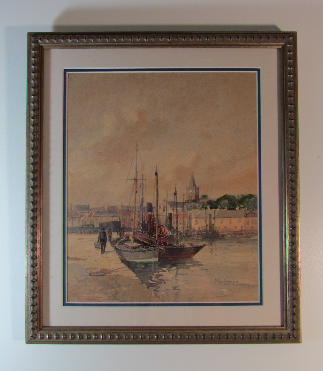 James MacLaren Watercolour Fishing Boats 2 – Gumnut Antiques