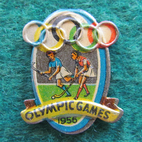 Australian Melbourne 1956 Olympic Hockey Tin Badge – Gumnut Antiques