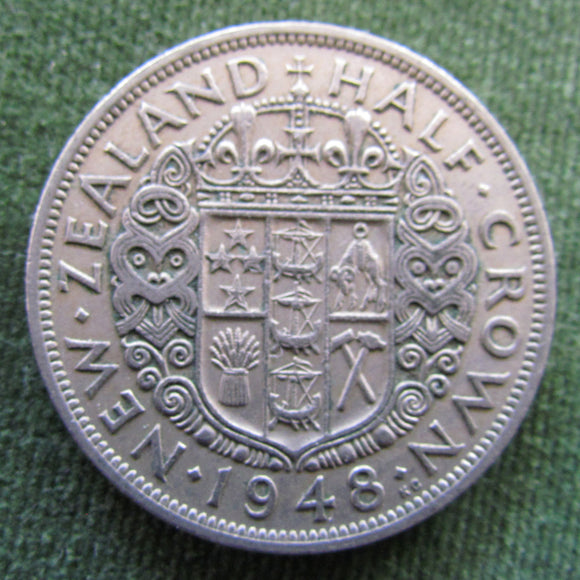 New Zealand 1948 Half Crown King George VI Coin - Circulated – Gumnut ...