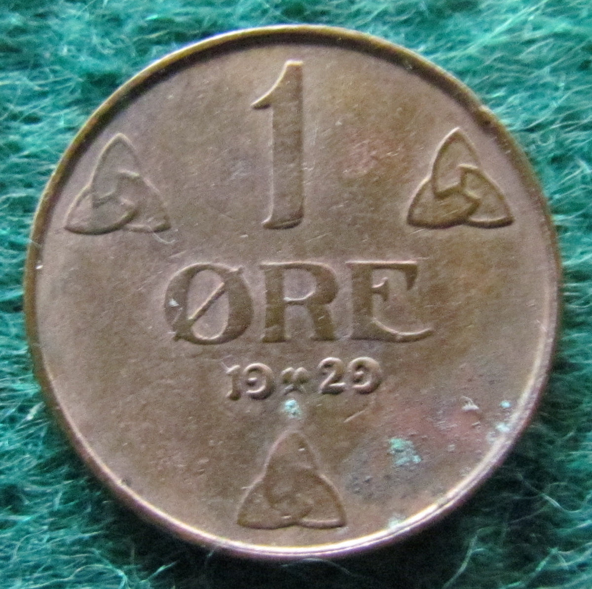 Norway 1929 1 Ore Coin - Circulated – Gumnut Antiques