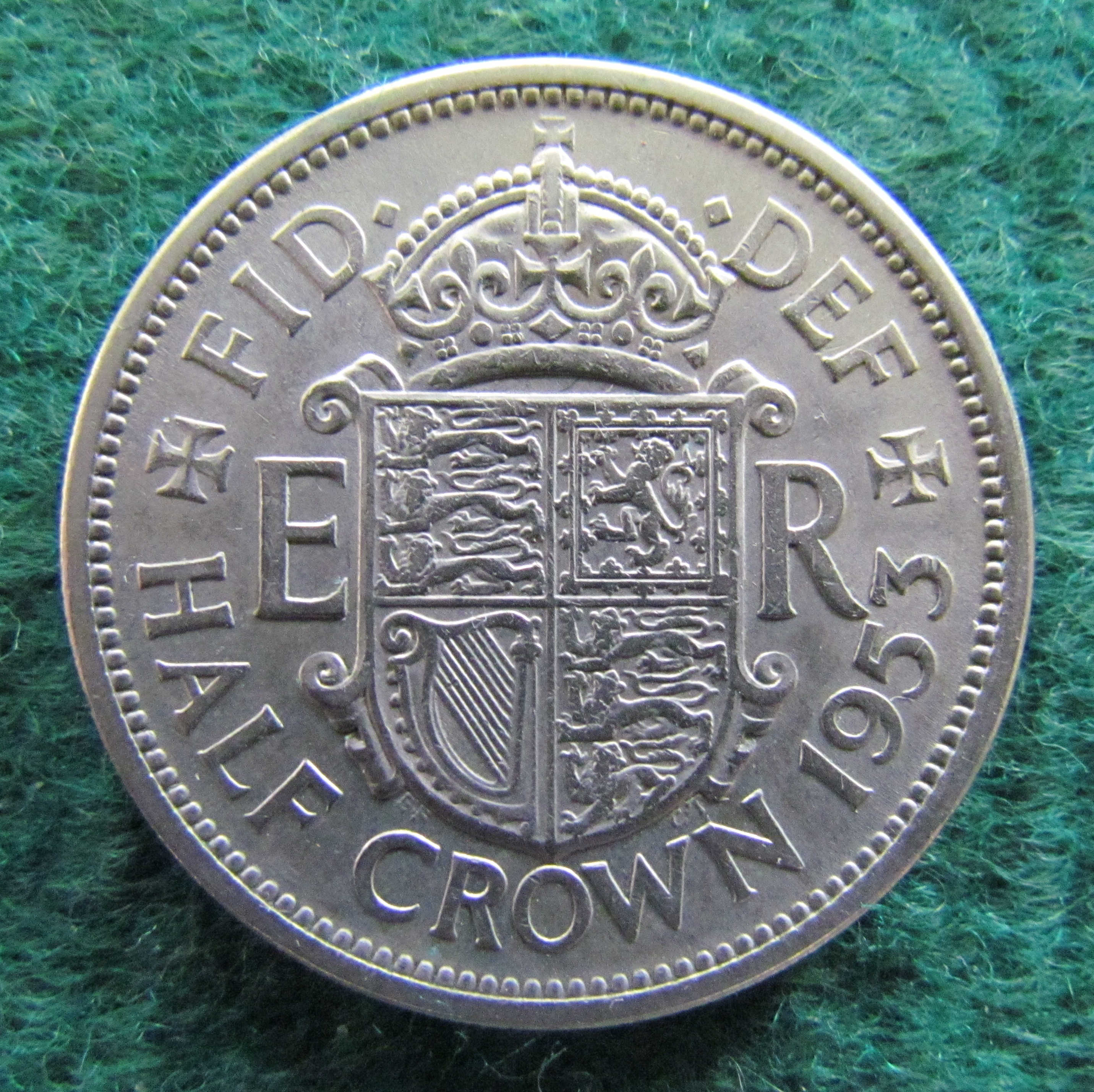 GB British UK English 1953 Half Crown Queen Elizabeth II Coin – Gumnut ...