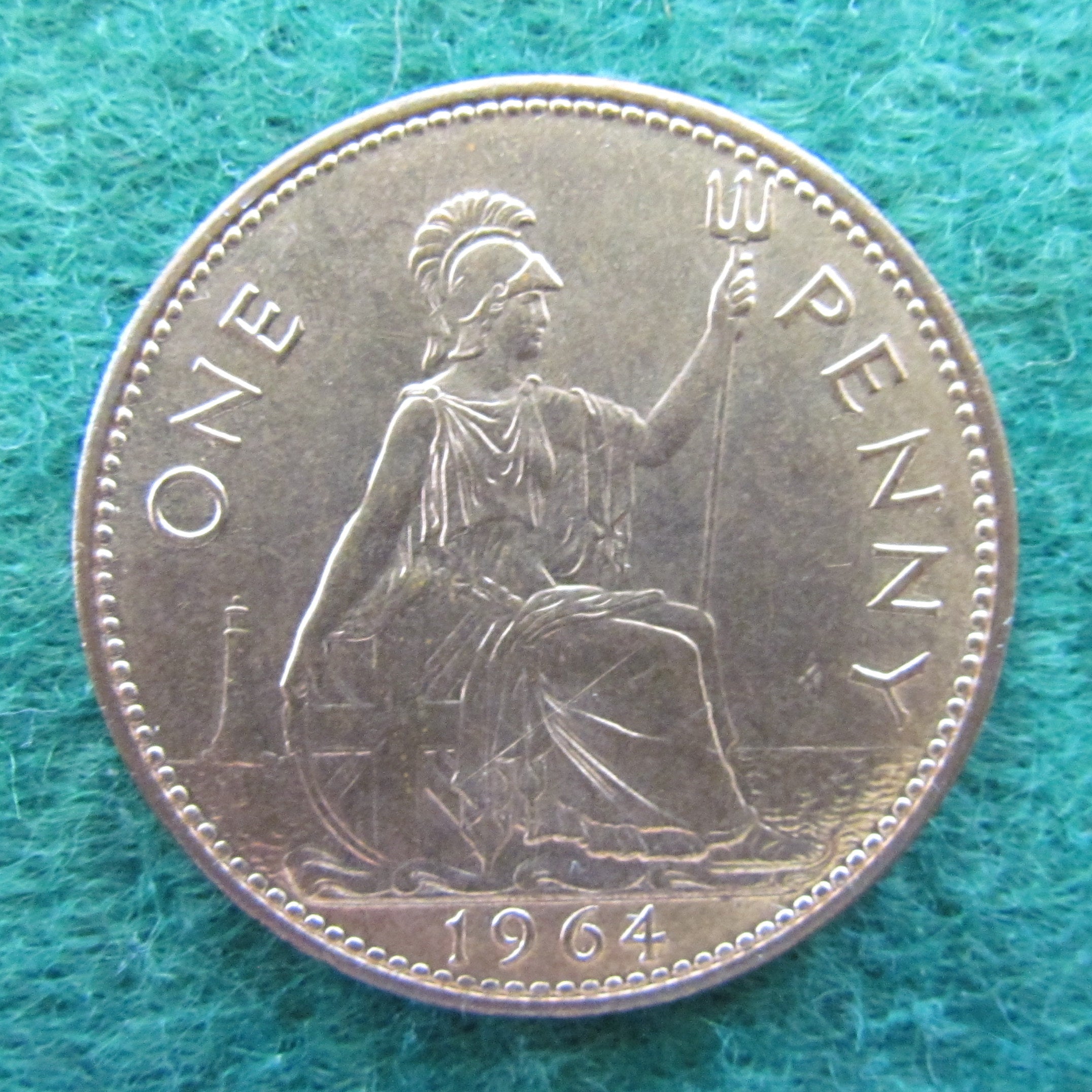 GB British UK English 1964 Penny Queen Elizabeth II Coin – Gumnut Antiques