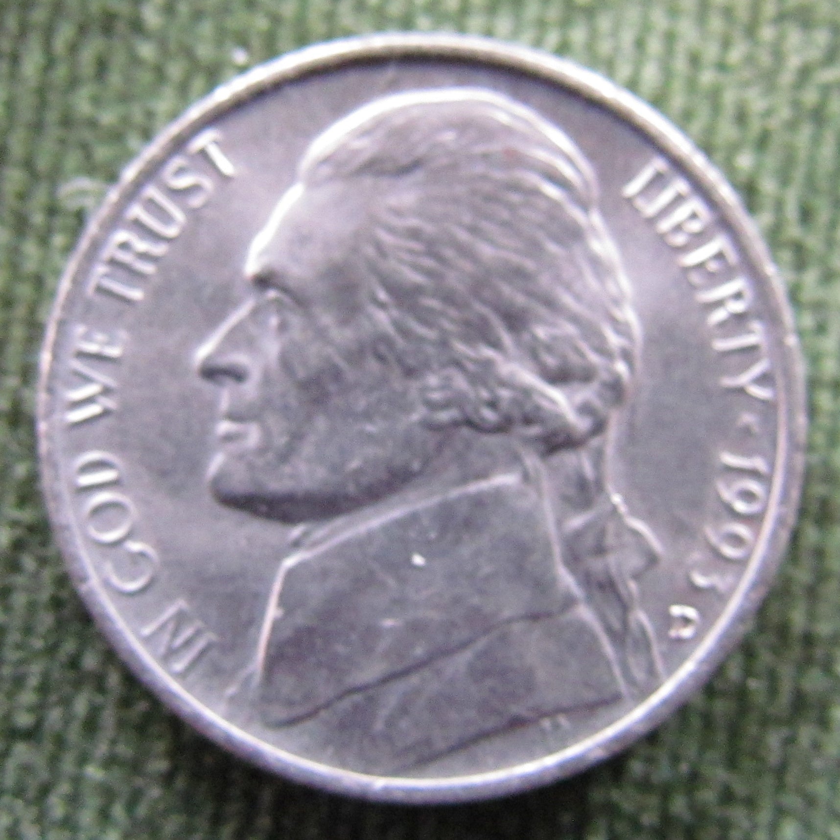 USA American 1993 D Nickel Jefferson Coin - Circulated – Gumnut Antiques